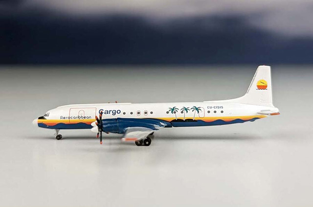 AC411097 AeroClassics Il-18F Coot 1/400 Model CU-C1515 Aerocaribbean ...