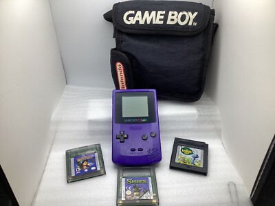 Nintendo Gameboy Color -Grape Handheld Game Console- CGB-001 -Tested ...