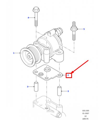 Genuine Land Rover Defender Vacuum Pump Gasket LR004381 for sale online ...