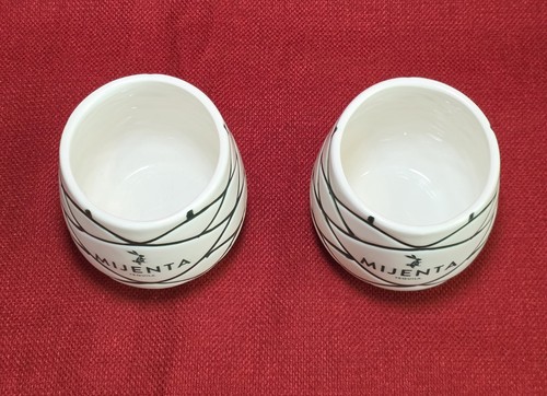 Mijenta Tequila Ceramic Cups Green White Geometric Design Barware Set ...