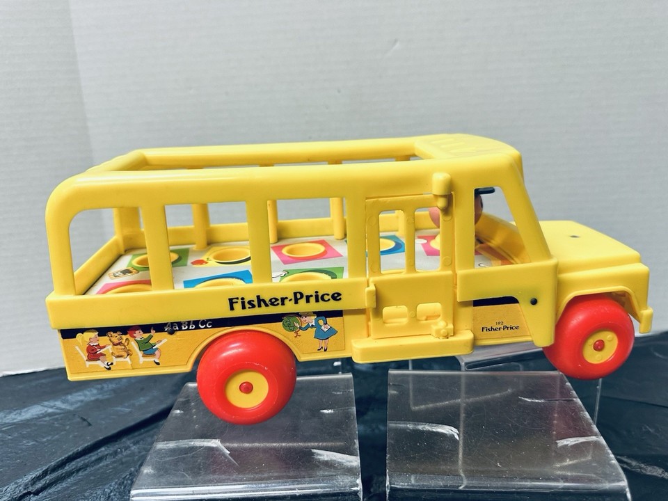 Vintage 1988 Fisher Price Little People School Bus #192 w/7 People | eBay