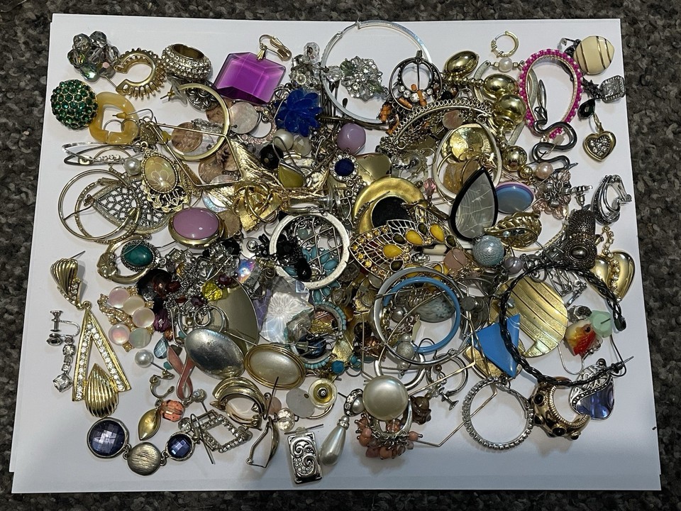 Large SINGLE Earrings Lot Wear/Crafting/Repurpose~Over 1lb! | eBay