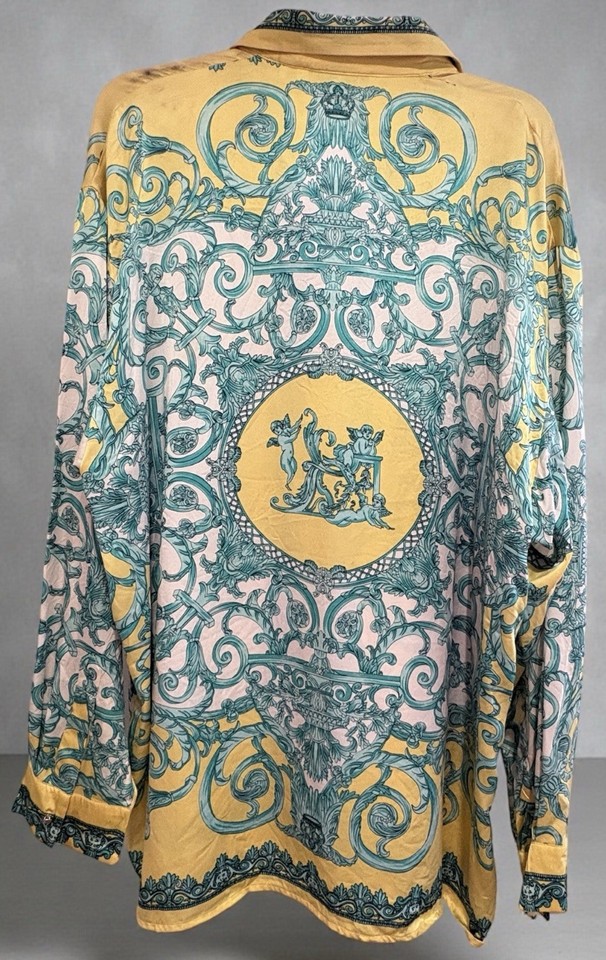 Vintage Genelli Men’s 100% Silk Shirt XL See Description | eBay