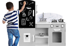 Gray Pretend Play Kitchen Toy Set Home Children Kids Chalkboard Fridge ...
