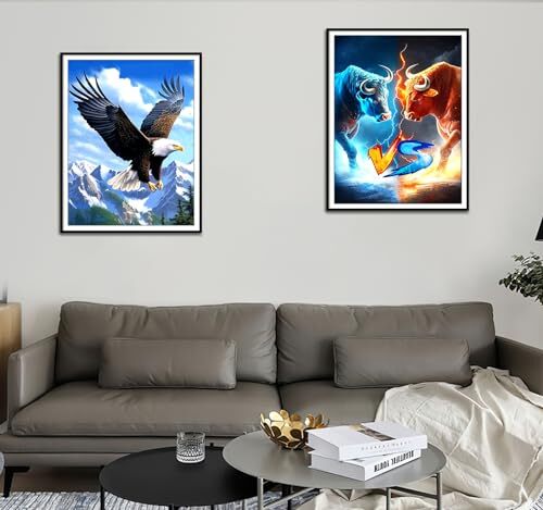 Hawk Diamond Art Kits for Adults &Beginner, Animals Diamond B-003 Black ...