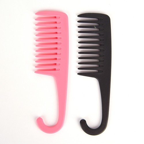 Large Wide Tooth Combs Hook Handle Reduce Hair Loss Comb Styling Brush ...