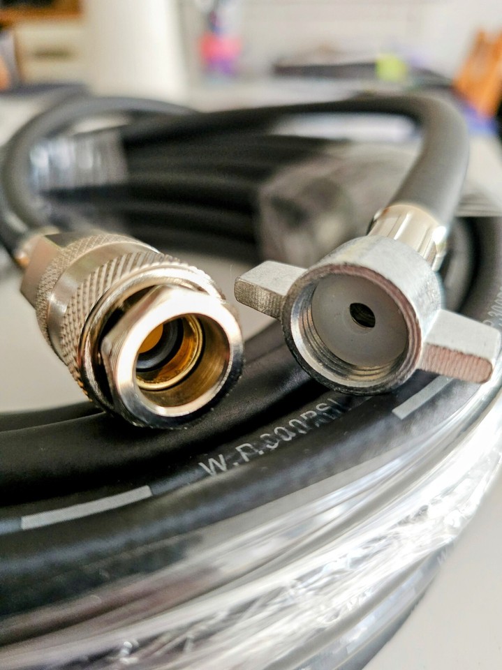 Tire Inflator Flexible Hose, Air line, 15m, for HGV with Pressure Gauge ...