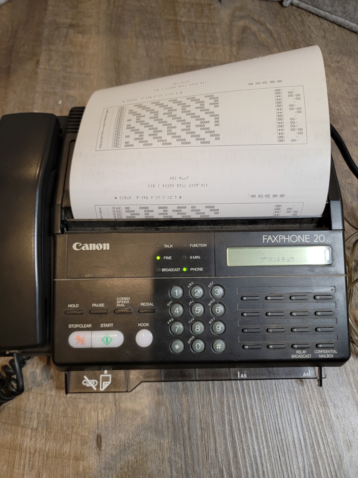 VTG Canon FaxPhone 20 H11-053 w/ Manual & Cord AS IS READ BELOW FAX ...