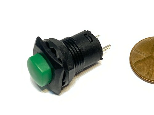 10 Pieces GREEN Square Push Button Switch Latching ON/OFF 12mm 3A DS ...