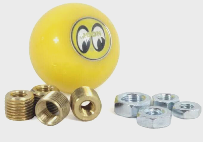 MOONEYES Yellow SHIFT KNOB Hot Rod custom GASSER Drag Racing NHRA ...
