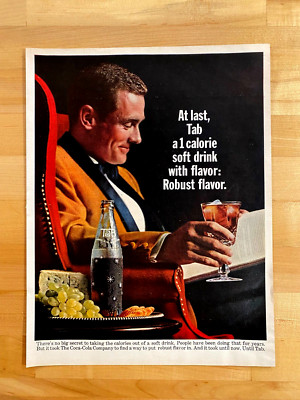 1965 Original Print Ad Tab Soft Drink Coca-Cola One Calorie | eBay
