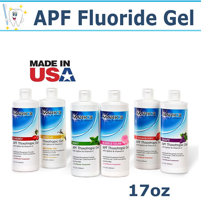 Dental Oral Fluoride Gel 60 Second 16 Oz 1.23% APF Fluoride Gel, Exp 11 ...