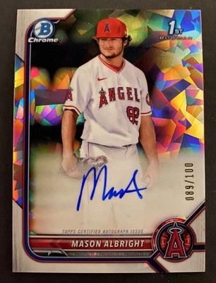 2022 Bowman Chrome Mason Albright 1st Atomic Refractor Auto /100 #299 ...