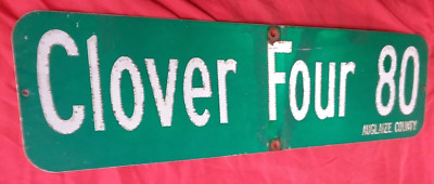AUTHENTIC Retired CLOVER FOUR ST STREET SIGN 30X8" road,traffic MAN ...