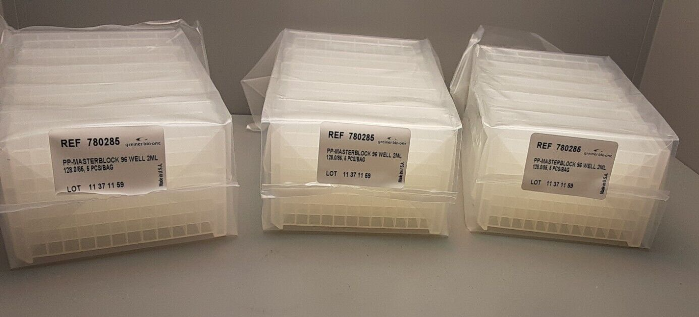 Greiner Bio-one MASTERBLOCK 96-well Deep Well Microplates Model 780285 ...