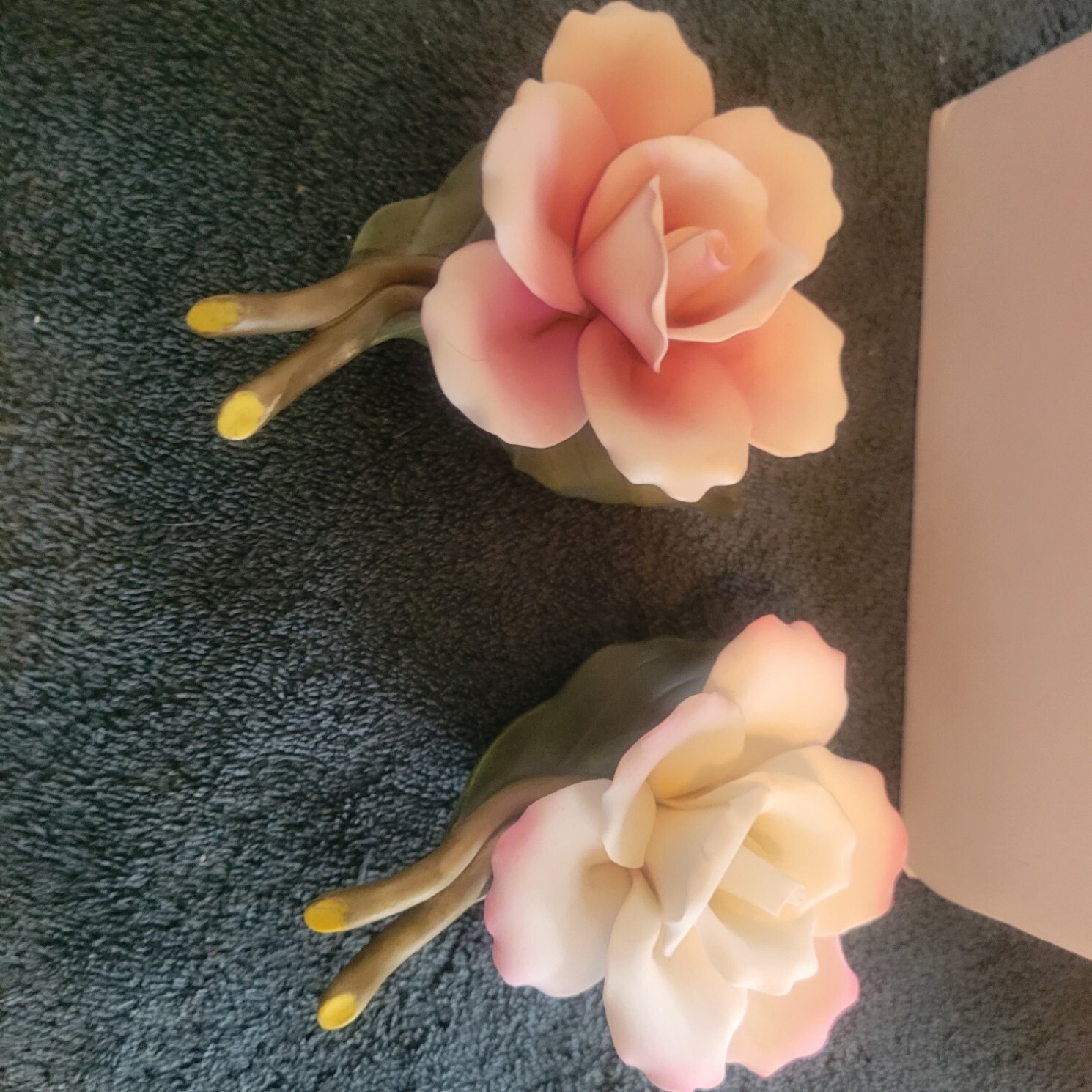 Vintage Lefton Porcelain Rose Flower Sculpture Figurine 4.5" | eBay