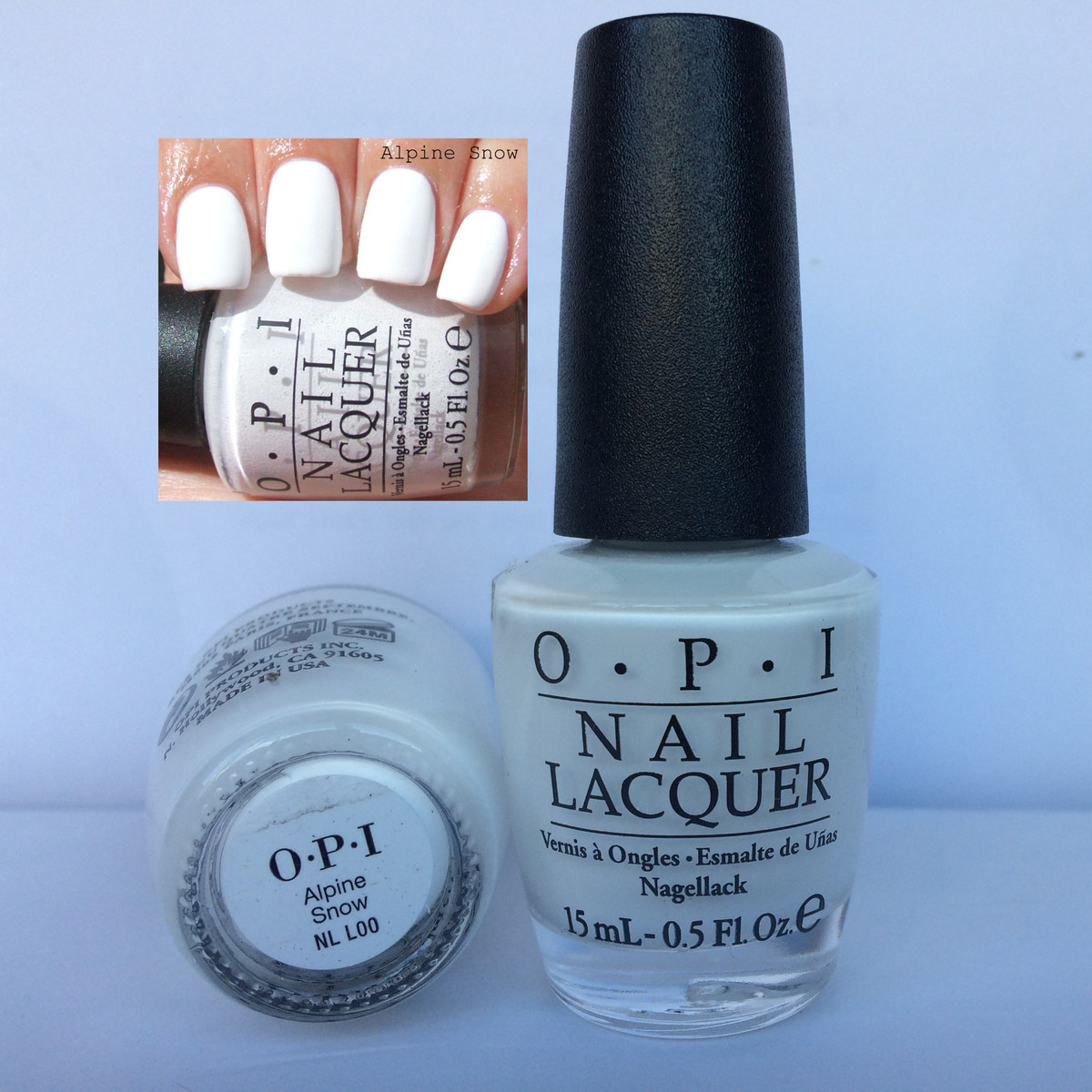 Opi My Boyfriend Scales Walls Vs Alpine Snow