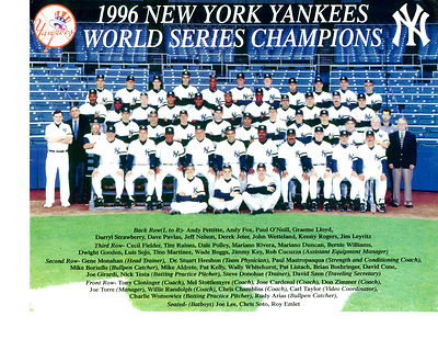 NEW YORK YANKEES 8X10 TEAM PHOTOS LOT OF 4 1996 1997 1998 1999 BASEBALL ...