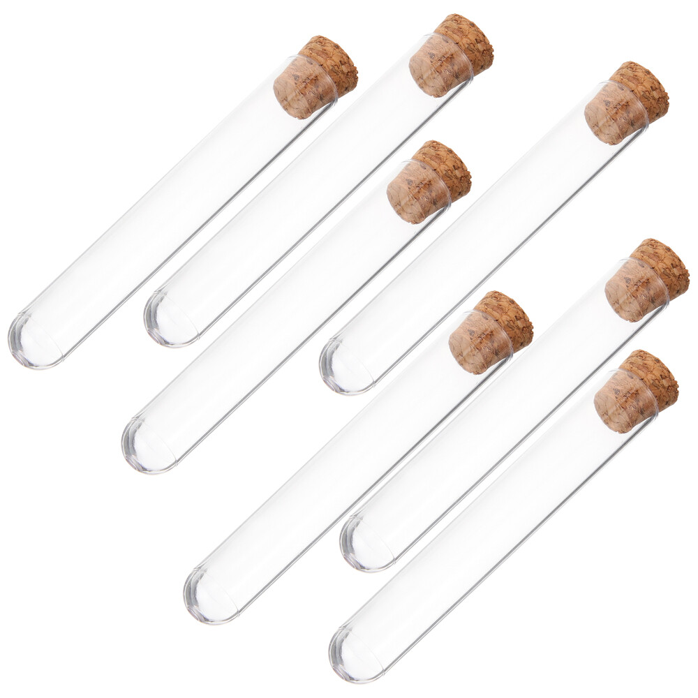30 PCS Bamboo Wooden Science Test Tubes with Stoppers Jar Lid | eBay