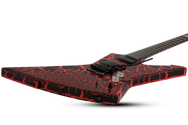 Schecter Balsac E-1 FR Black Orange Crackle Electric Guitar E1 for sale ...