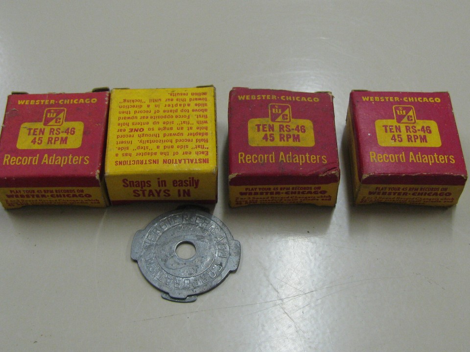 45 RPM Adapter Insert Metal for Records Webster Chicago Corp 42 Pcs | eBay