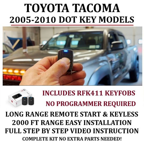 2005-2010 Toyota Tacoma Long Range Remote Starter | DOT Key | RFK411 ...