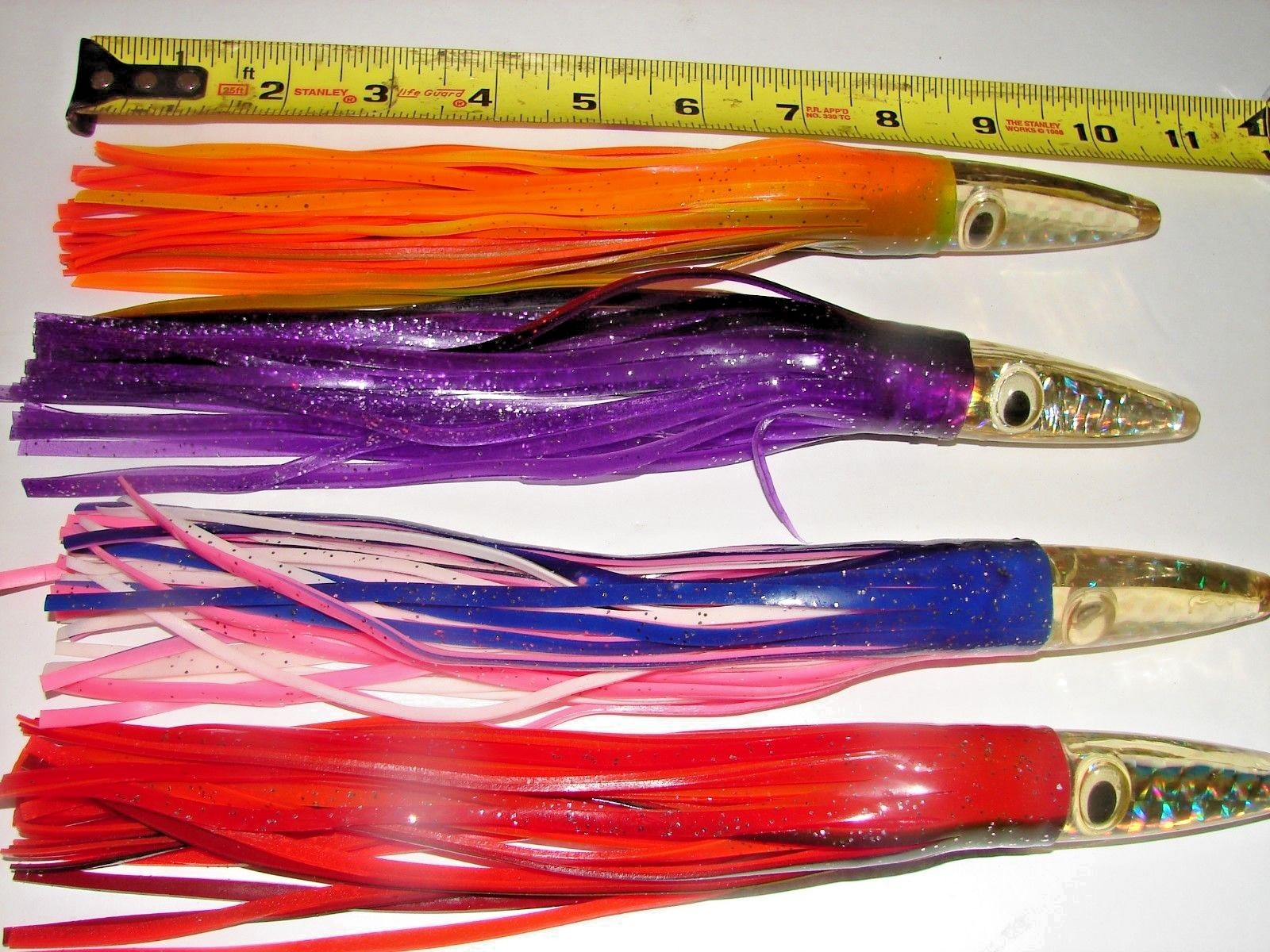 10" Big Game Tuna Wahoo Marlin Mahi ONO Trolling FISHING LURE Skirt ...