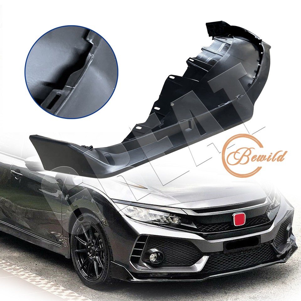 Type R Style Front Bumper Cover Kit w/ Grille & Lip Fit For Honda Civic ...