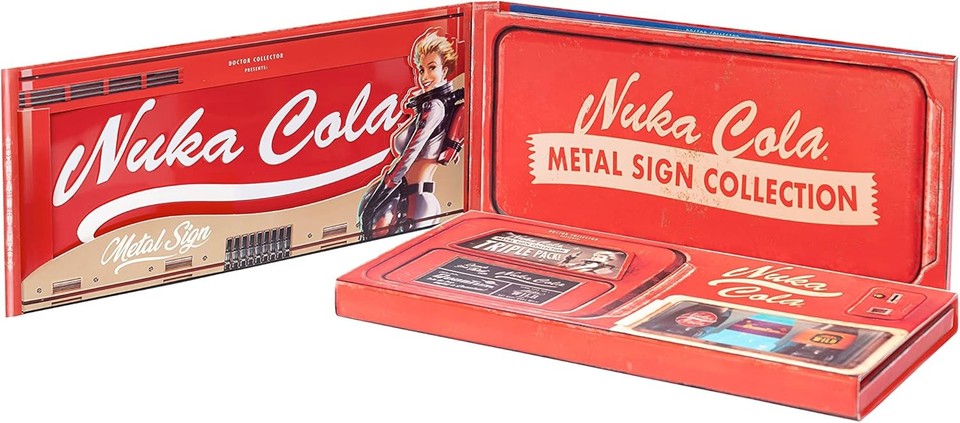 Fallout: Nuka Cola Metal Sign Collection Triple Pack - BRAND NEW AND ...