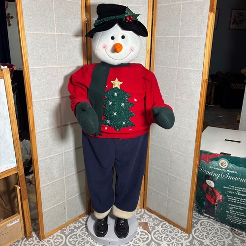 UNTESTED Christmas International 60 Animated Musical Dancing Snowman ...