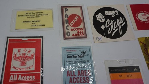 Lot of 17 Concert Backstage Pass 1970's 1980's 1990's Cloth & Laminate ...