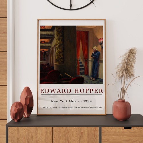 Edward Hopper Print: Exhibition Poster, Realism, Famous Paintings, A2 ...