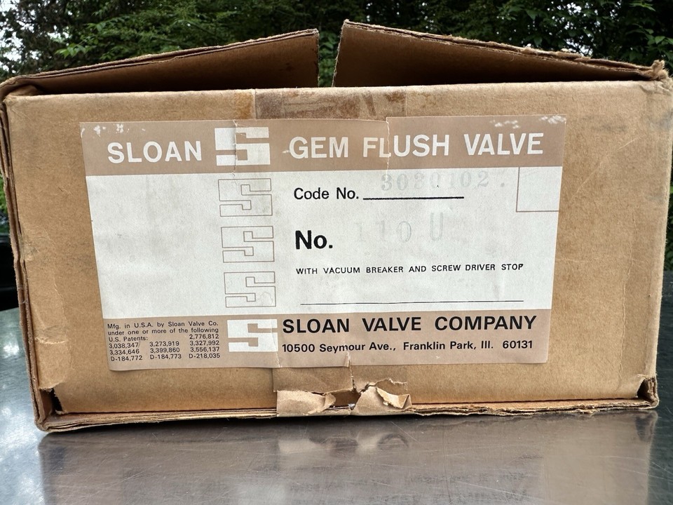 Sloan Gem 110 U - Chrome Gem Flush Valve NOS 3030102 - Unused New | eBay