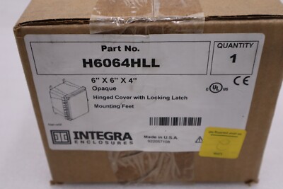 NEW INTEGRA ENCLOSURES H6064HLL ENCLOSURE WITH HINGE OPAQUE STOCK H404 ...