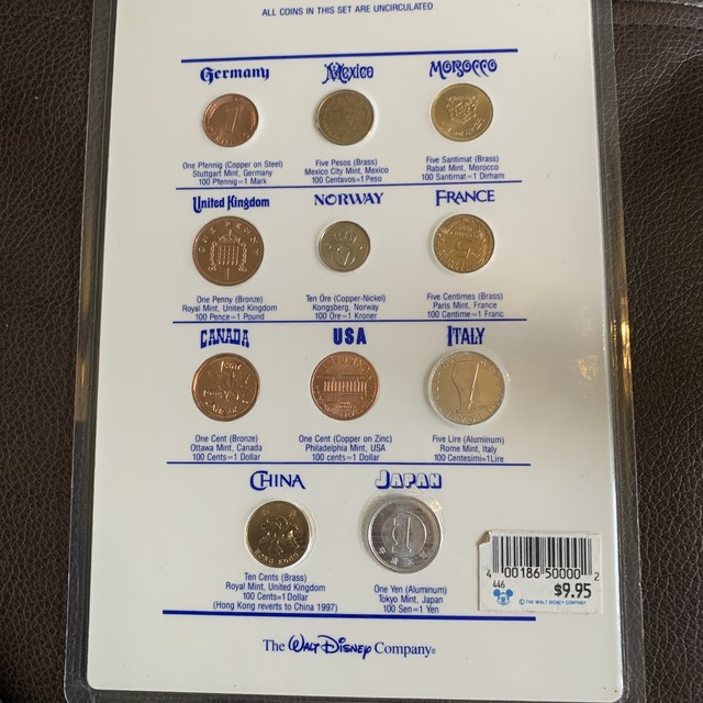 Walt Disney World Epcot 2000 International Coins 12 Coin Set for sale ...