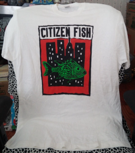VINTAGE CITIZEN FISH XL 1991 TOUR T-SHIRT WIDER THAN A POSTCARD RARE ...