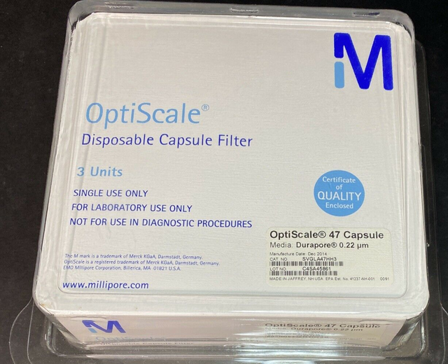 3x Millipore SVGLA47HH3 Optiscale Disposable Capsule Filter for sale ...