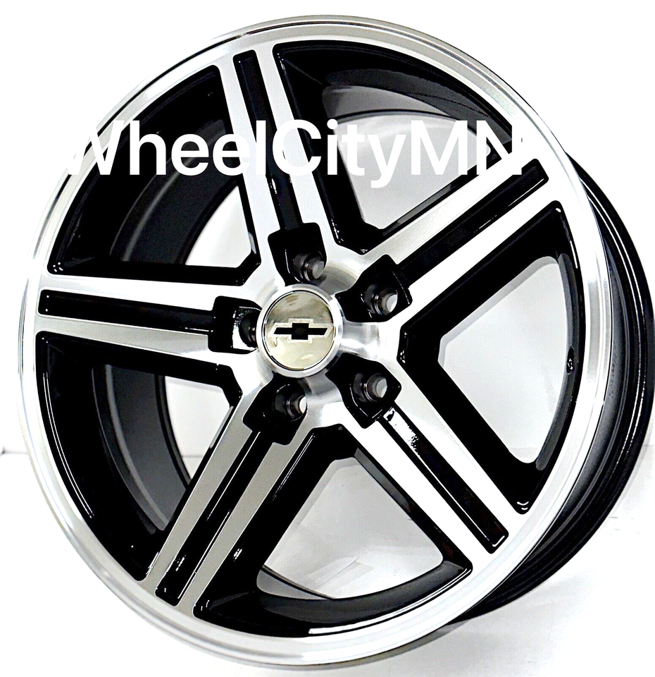 18” black machined Chevy Camaro IROC Z28 OE replica wheels fits S10 5x4 ...