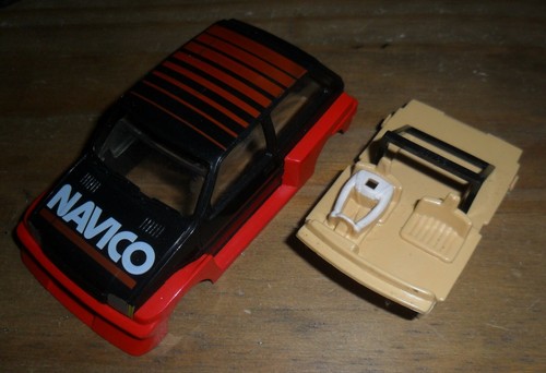 Scalextric rare vintage Navico MG Metro Turbo 6R4 rally car shell ...