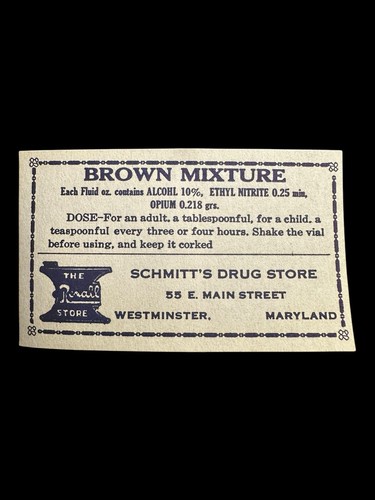 Lot of 4 Vintage 1900s Unused Apothecary Bottle Labels Brown Mixture ...