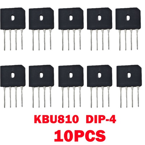 10Pcs DIP-4 8A 1000V Diode Full Bridge Rectifier KBU810 KBU-810 NEW ...