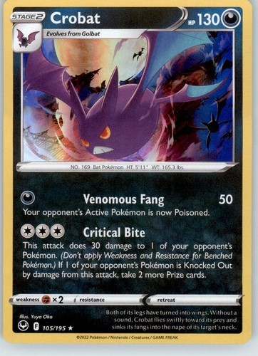 Crobat - SWSH12: Silver Tempest - 105/195 - Holo LP | eBay