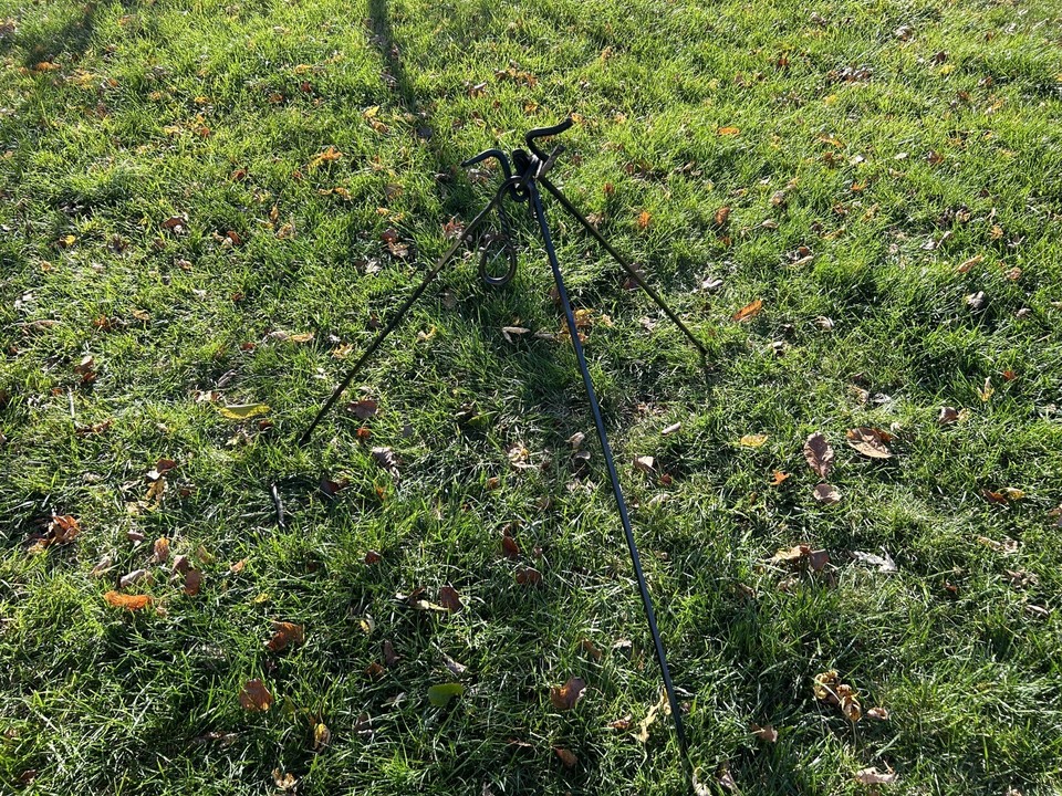 3 Hook Hand forged Rustic Cowboy Portable Campfire Fire Spit and Tripod ...