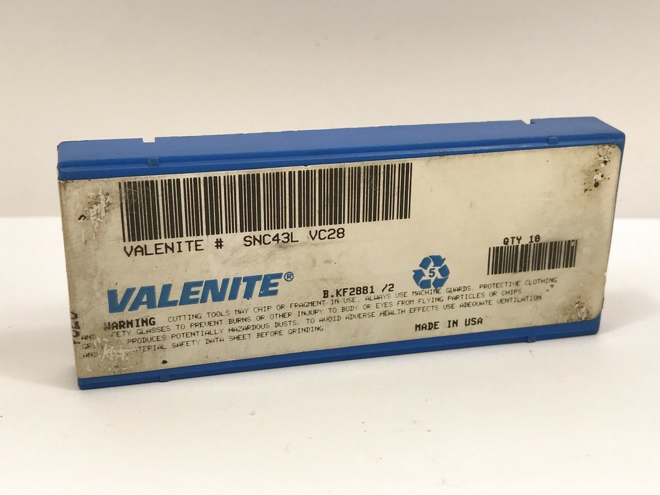 VALENITE SNC43L New Carbide Inserts Grade VC28 10pcs | eBay