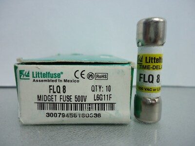 New Lot Littelfuse FLQ 8 8 Amp Fuses FNQ-8 Time Delay 500V NIB | eBay