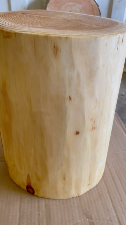 Wooden log stool, side table, pub stool, foot stool, natural or oiled ...