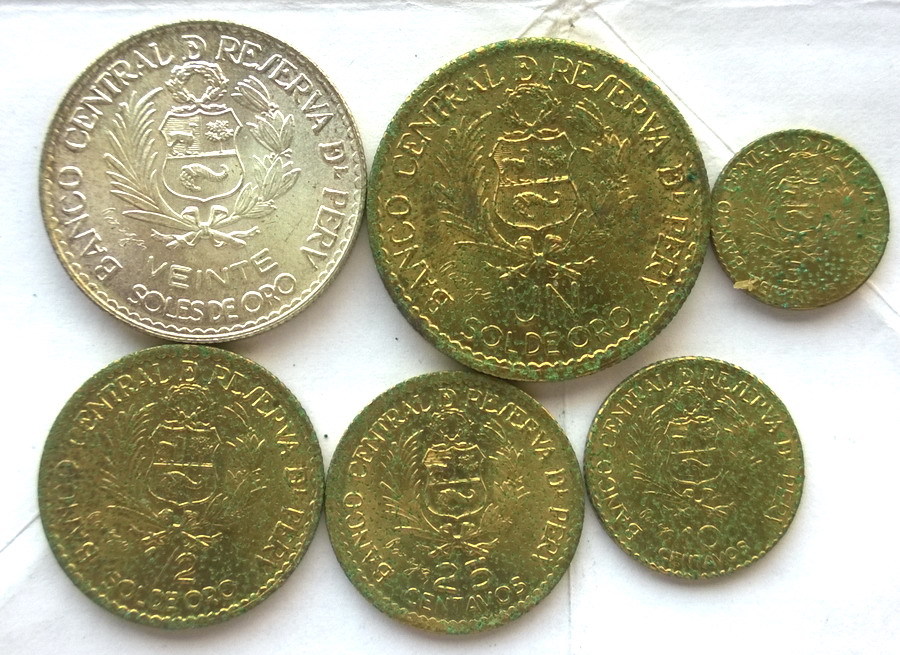 Peru 1965 400 Years of Lima Mint Set of 6 Coins | eBay