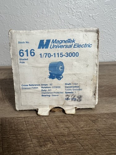 MagneTek Universal Electric Motor 3000 RPM 1/70 HP HVAC Model: JA1C162G ...