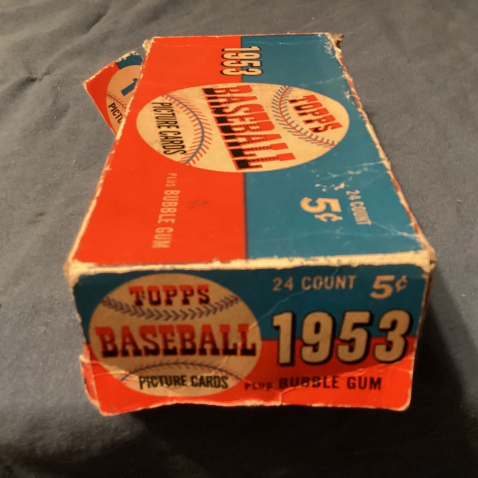 Very Rare 1953 Topps Baseball Card EMPTY box Display Wax bubble gum ...
