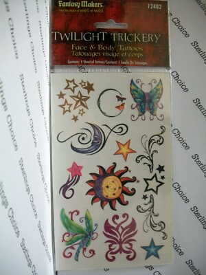 Fantasy Makers Face & Body Temporary Tattoos #12482 Twilight Trickery ...